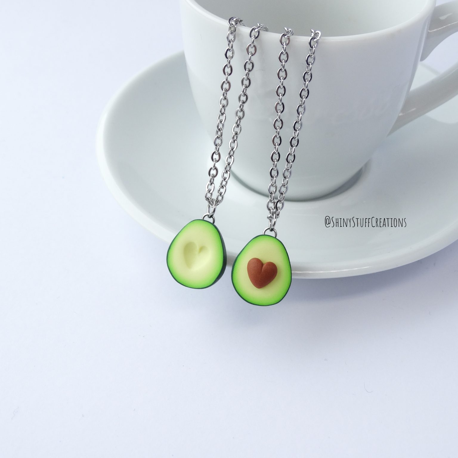 Avocado hart vriendschapsketting set 2 – Shinystuff