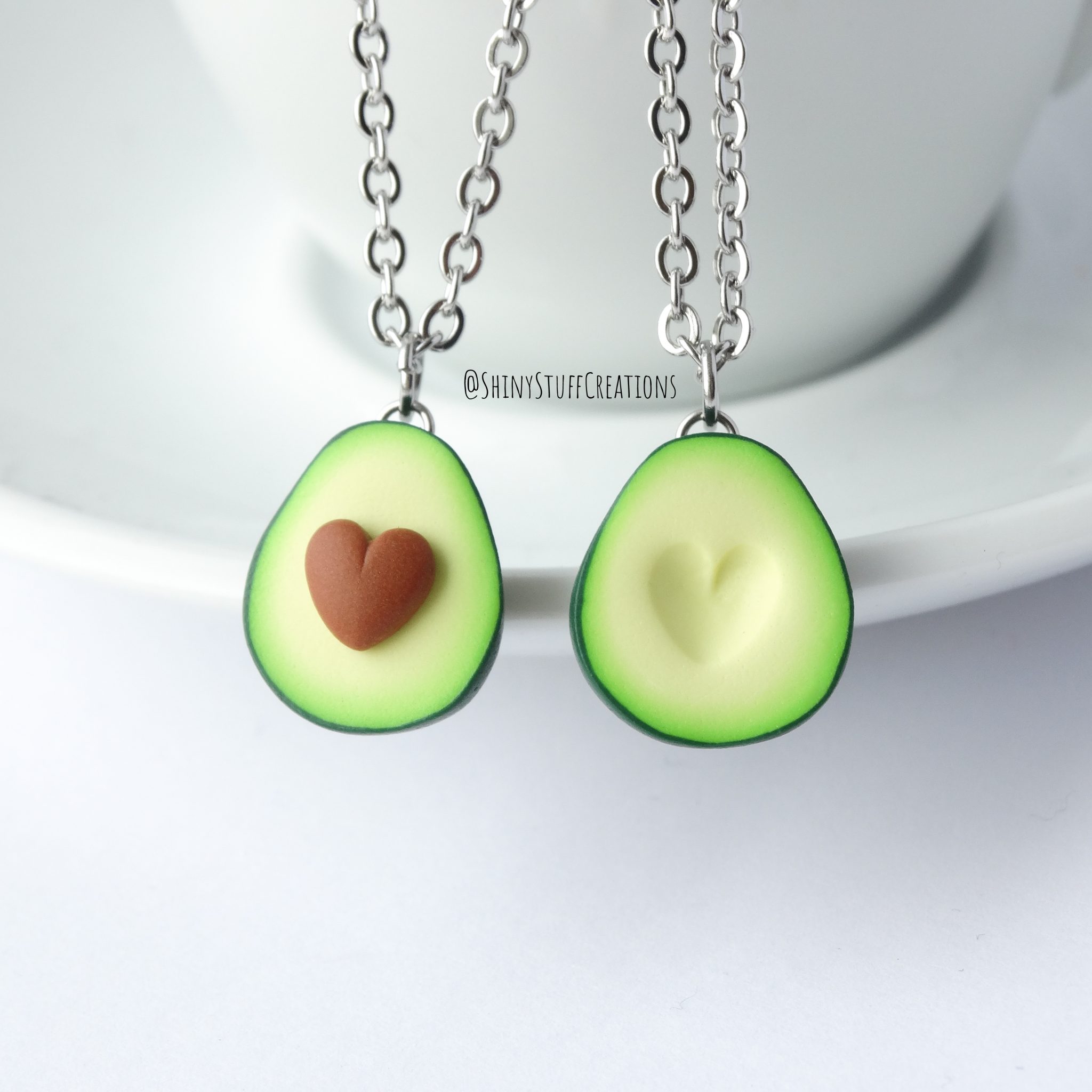 Avocado hart vriendschapsketting set 2 – Shinystuff